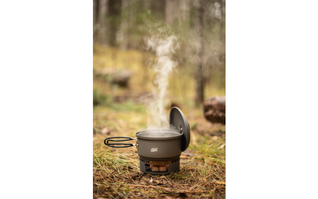 Esbit Dry Fuel Cooking Set 1000 ml Hard Anodised Aluminium - Berger Camping