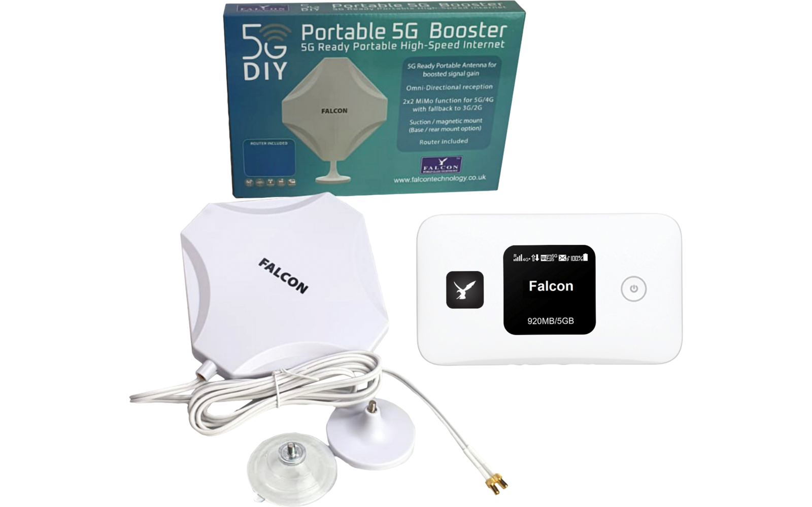 Falcon DIY 5G LTE tragbare Internet Fensterantenne mit mobilem 300 Mbit ...