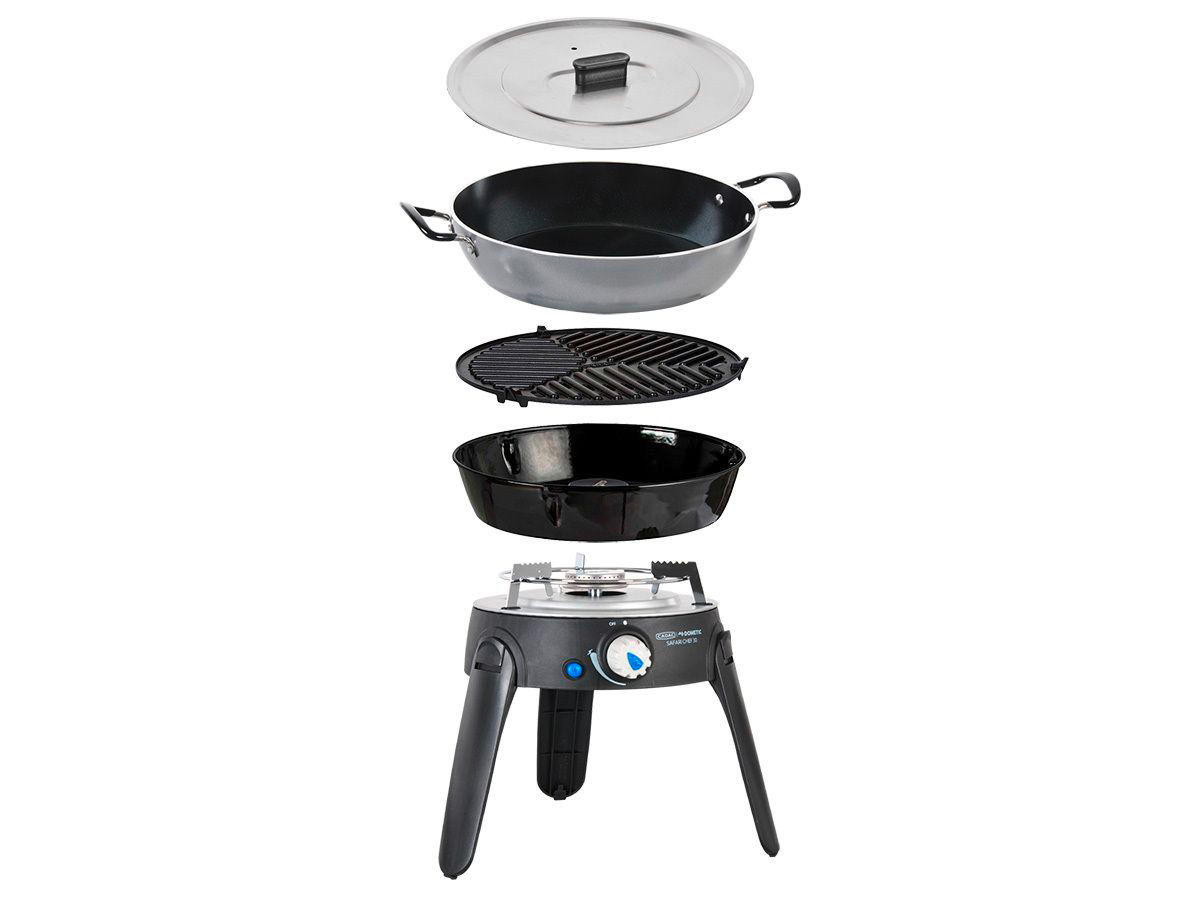 Cadac Safari Chef 30 LP Gourmet Gasgrill 50 mbar inkl. Paella Pfanne - Fritz Berger Campingbedarf