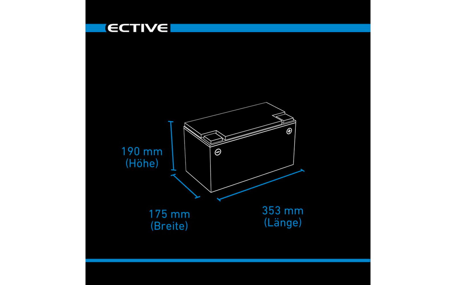 Ective LC 100 BT LT 12V LiFePO4 Lithium Supply Battery - Berger Camping